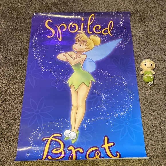 Disney | Other | Vintage Disney Tinker Bell Poster With Plush | Poshmark